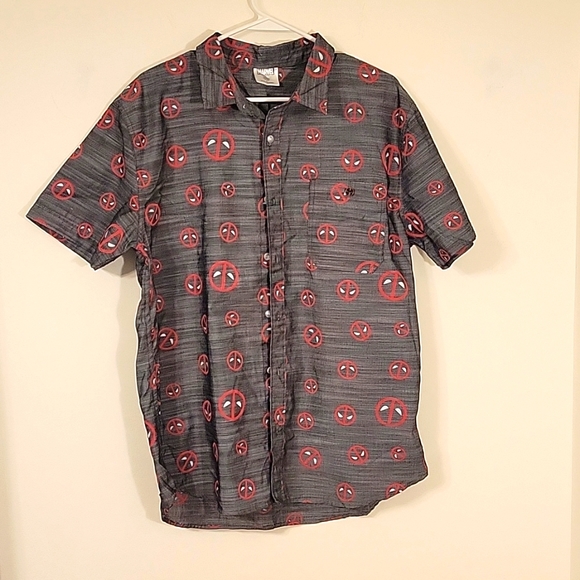 Marvel | Shirts | Deadpool Button Shirt | Poshmark